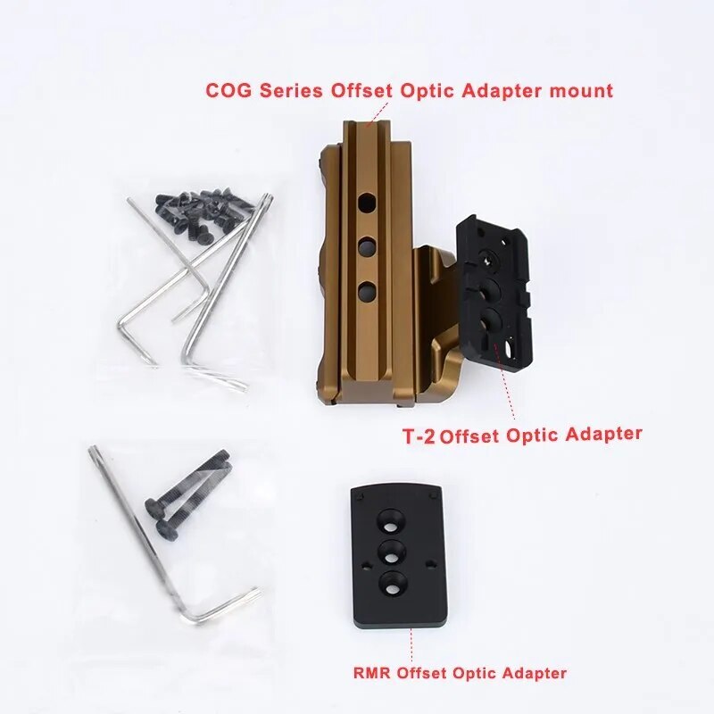 Tactical Scope Optic Base Mount For ACOG VCOG For T2 T1 /RMR Offset ...