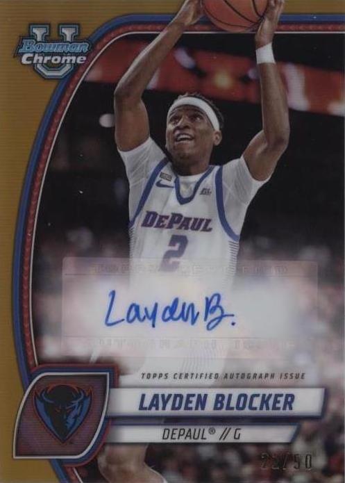 2024-25 Bowman University Chrome - Chrome Prospect Autographs Layden ...