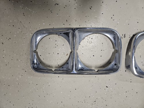 1973 Pontiac Grandville Lt & Rt Chrome Headlight Trim Bezels OEM GM PMD ...