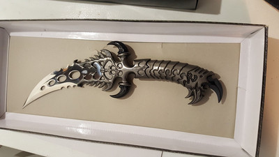 KIT RAE 2001 BLACK LEGION KNIFE KR9 United Cutlery w/ Stand VGUC ...