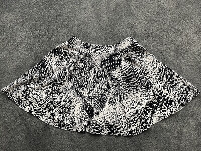 Black Patterned Skirt with pockets Size 14 | eBay UK