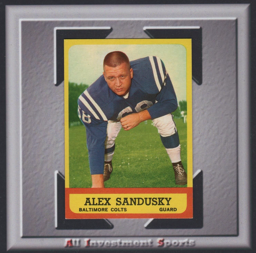 1963 Topps ALEX SANDUSKY #6 NM+ Baltimore Colts **Clean Surface** TD89 ...