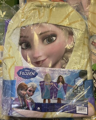 Disney Frozen Princess Elsa Hooded Beach Bath Towel Poncho Multi-Color ...
