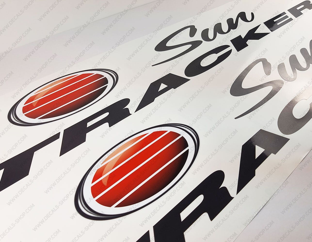 SUN TRACKER BOAT DECALS STICKERS Set of 2 41" LONG | eBay
