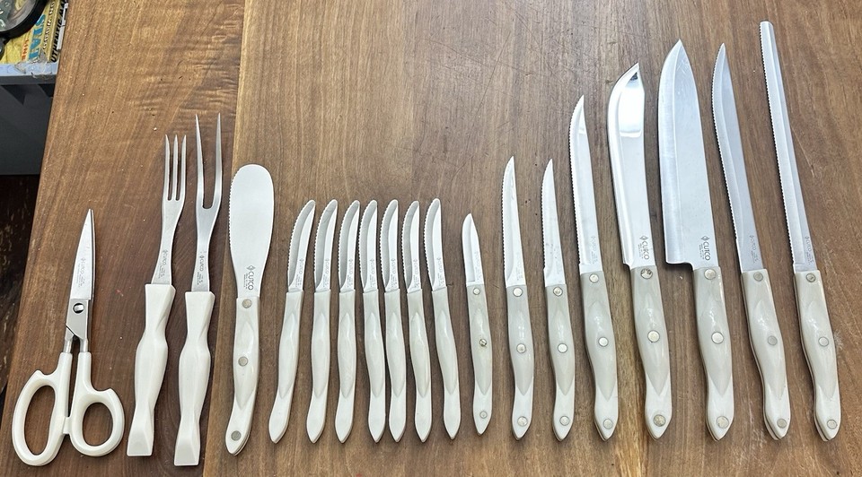 CUTCO White Pearl Knife – 19-Piece Set (USA Made) Used | eBay