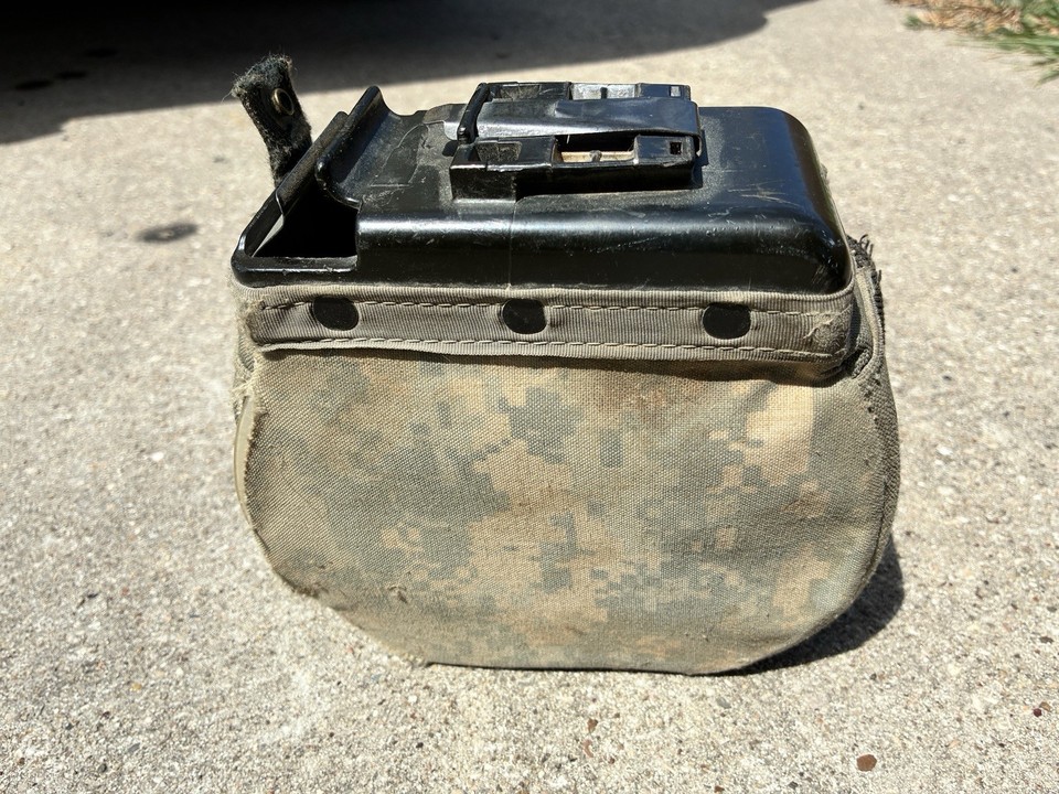 M249 Saw Gunner Magazine Nutsack Pouch 100 Round ACU used in Iraq | eBay