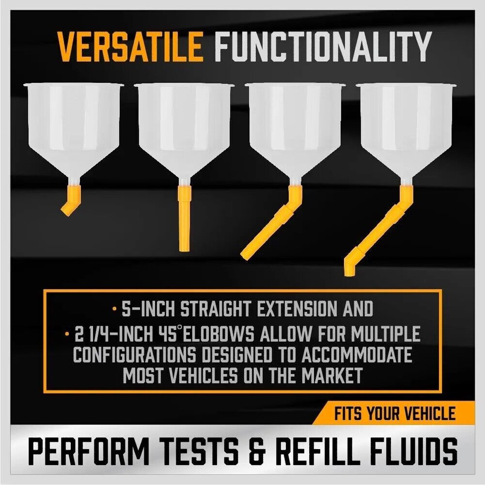 Radiator Coolant Filling Funnel Kit Spill Proof Cooling Fluid Bleeder ...