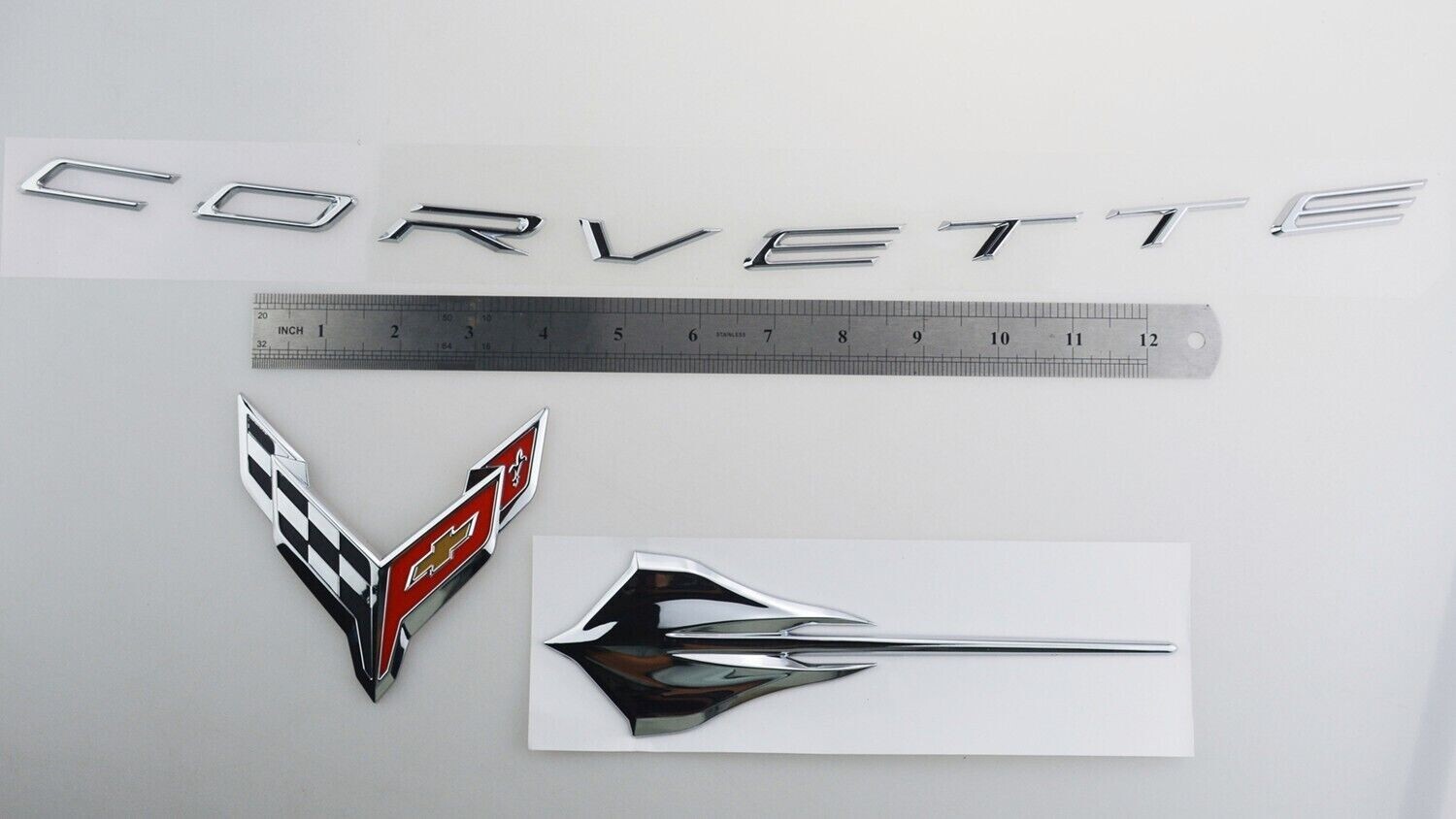 Stingray Emblems Mako Shark Rear Deck Logo for 2020+ Corvette C8 ...