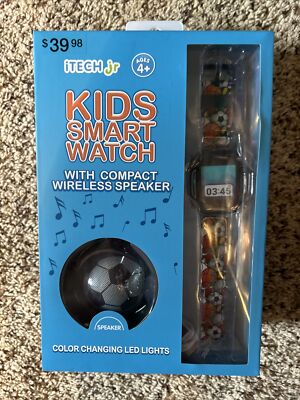 Soccer Itech Jr Kids Smart Watch With Compact LED Wireless Speaker • 4 ...