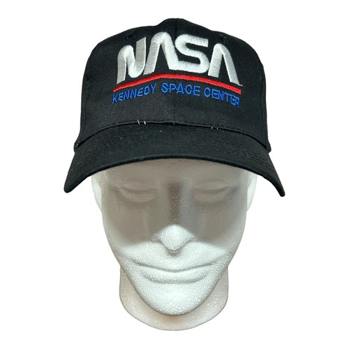 Vintage NASA Kennedy Space Center Snapback Hat Cap Navy Blue ...