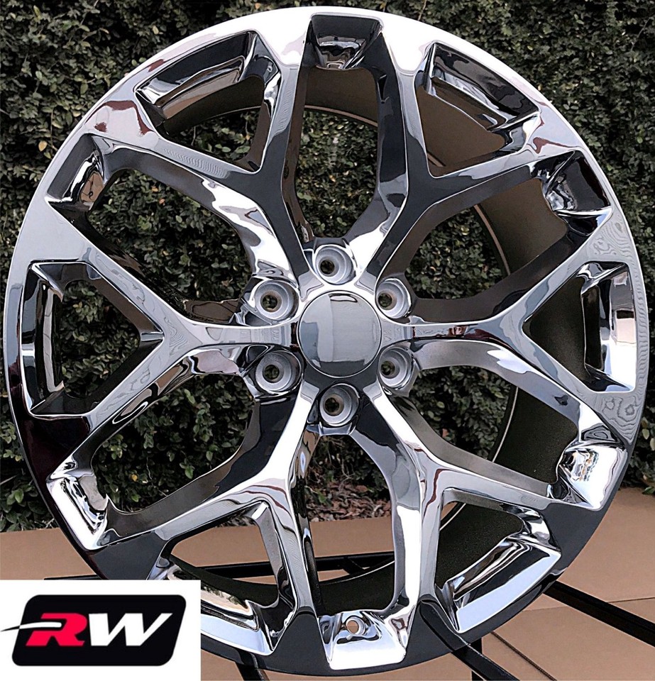 20 " chrome Snowflake 2018 Chevy Silverado Tahoe Suburban OE replica ...