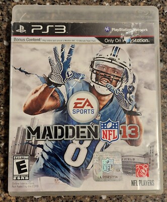 Madden NFL ‘13 w/Bonus Content PS3 Sony PlayStation 3, 2012 CIB ...