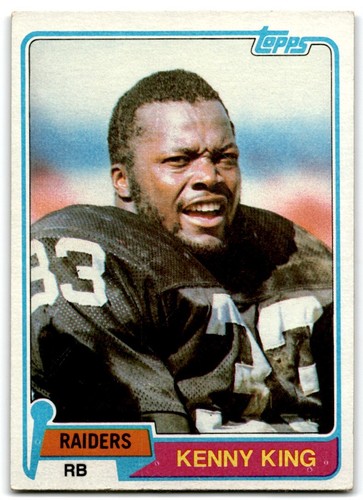 1981 Topps Kenny King Rookie Oakland Raiders #329 | eBay