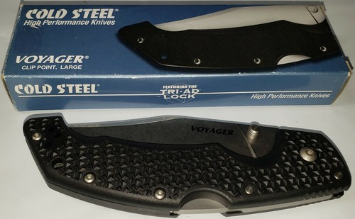 Cold Steel 29TLC Large Voyager 4" Clip Point Plain Locking Blade | eBay