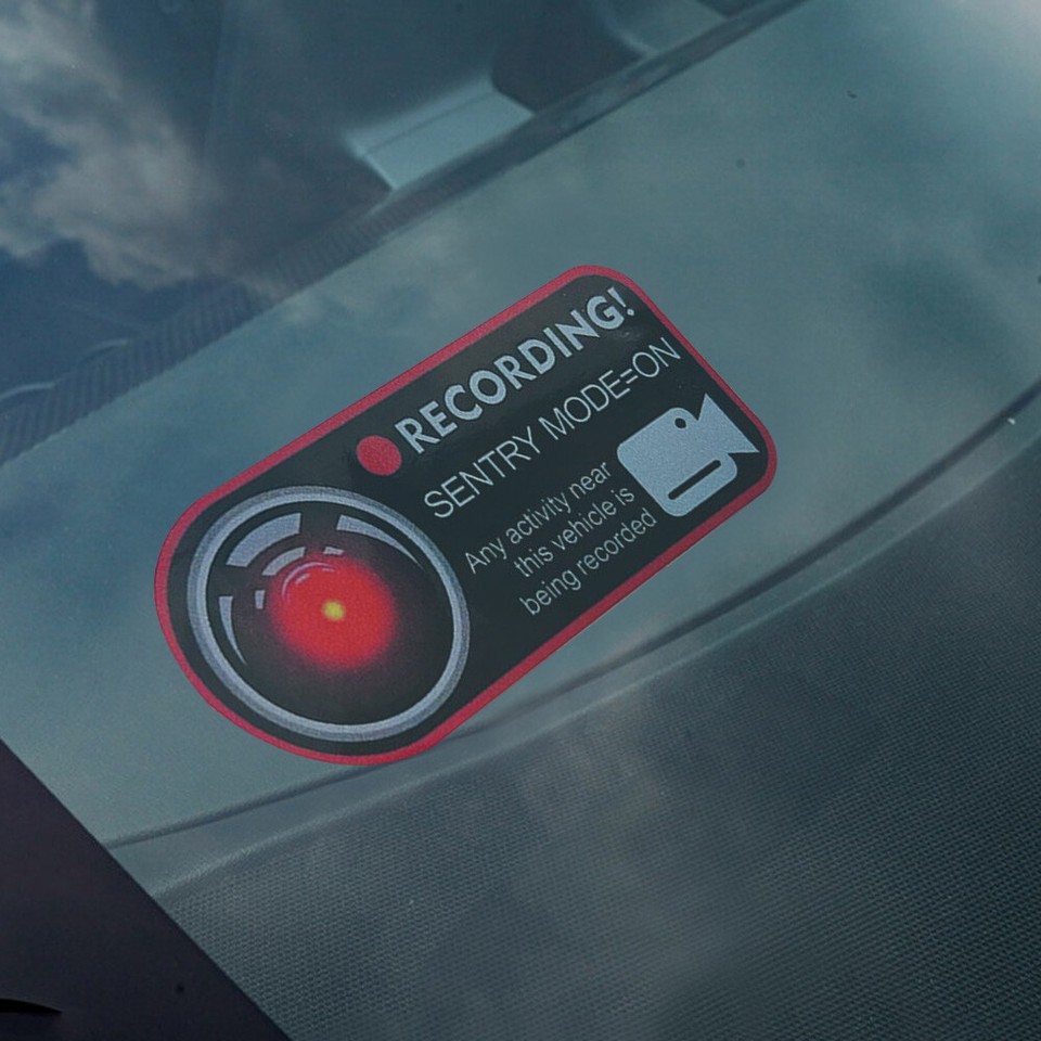 2x For Car Sentry Mode Recorder Window Sticker Safety Warning Decal ...