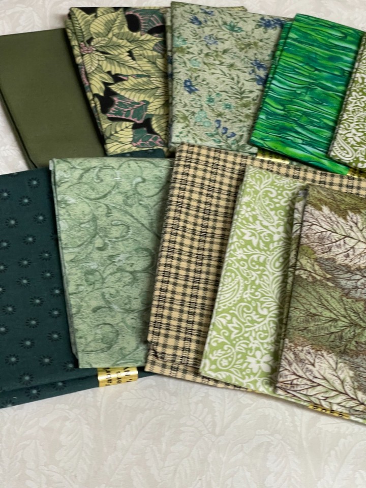 Shades of Green Complete Quilt Kit (Includes Top, Backing and Bindimg ...
