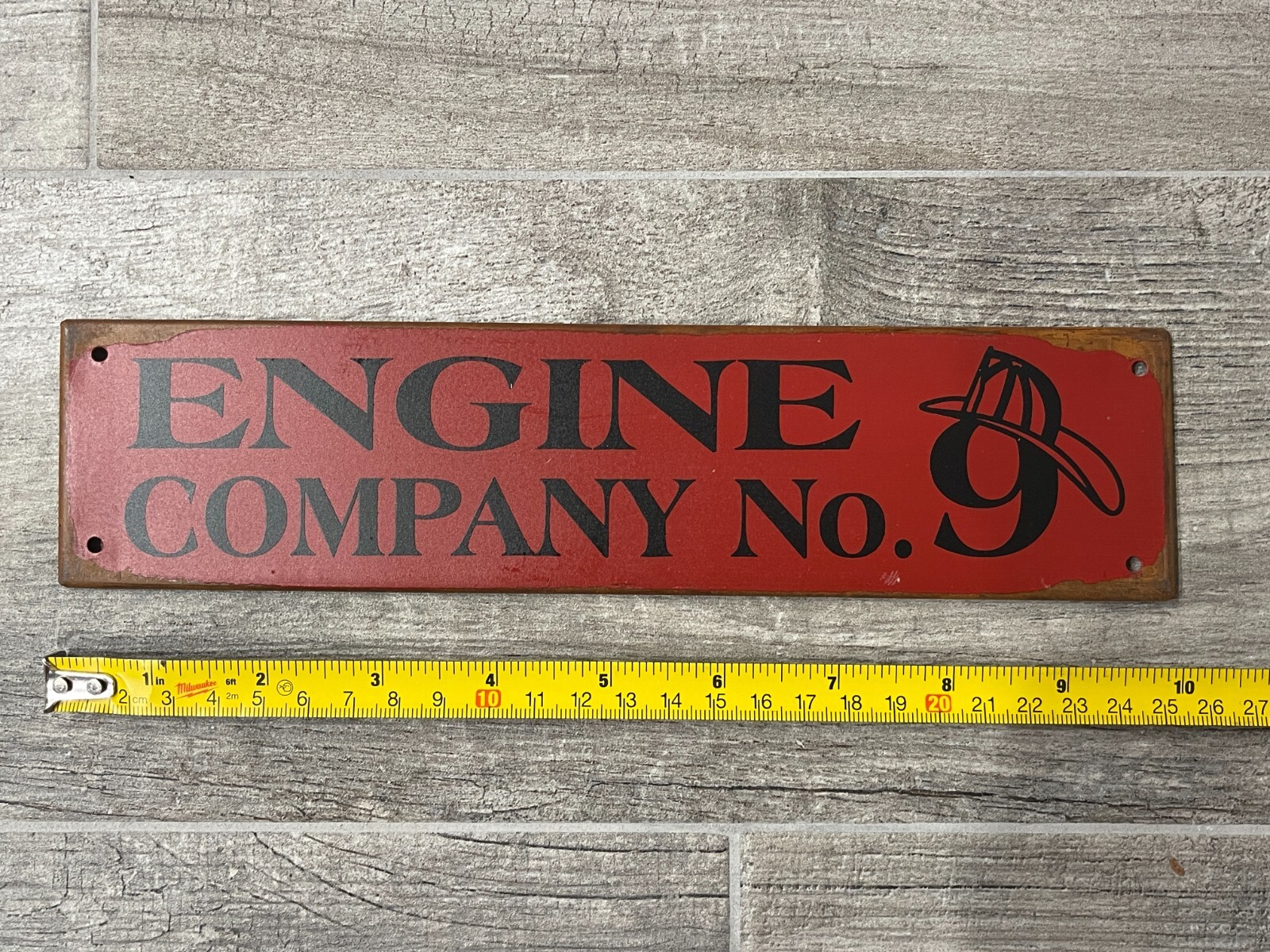 NEW METAL SIGN Firefighter Engine Company No. 9 Reproduction Vintage ...