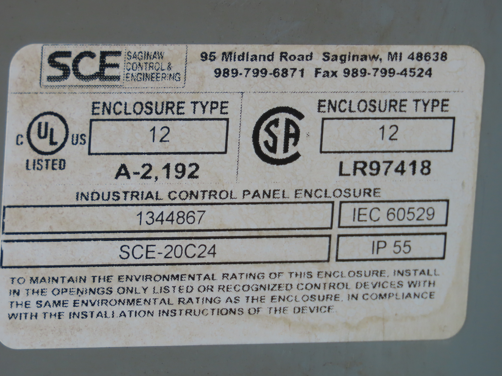 Operator Workstation Front Sloping Operator Interface Electrical ...