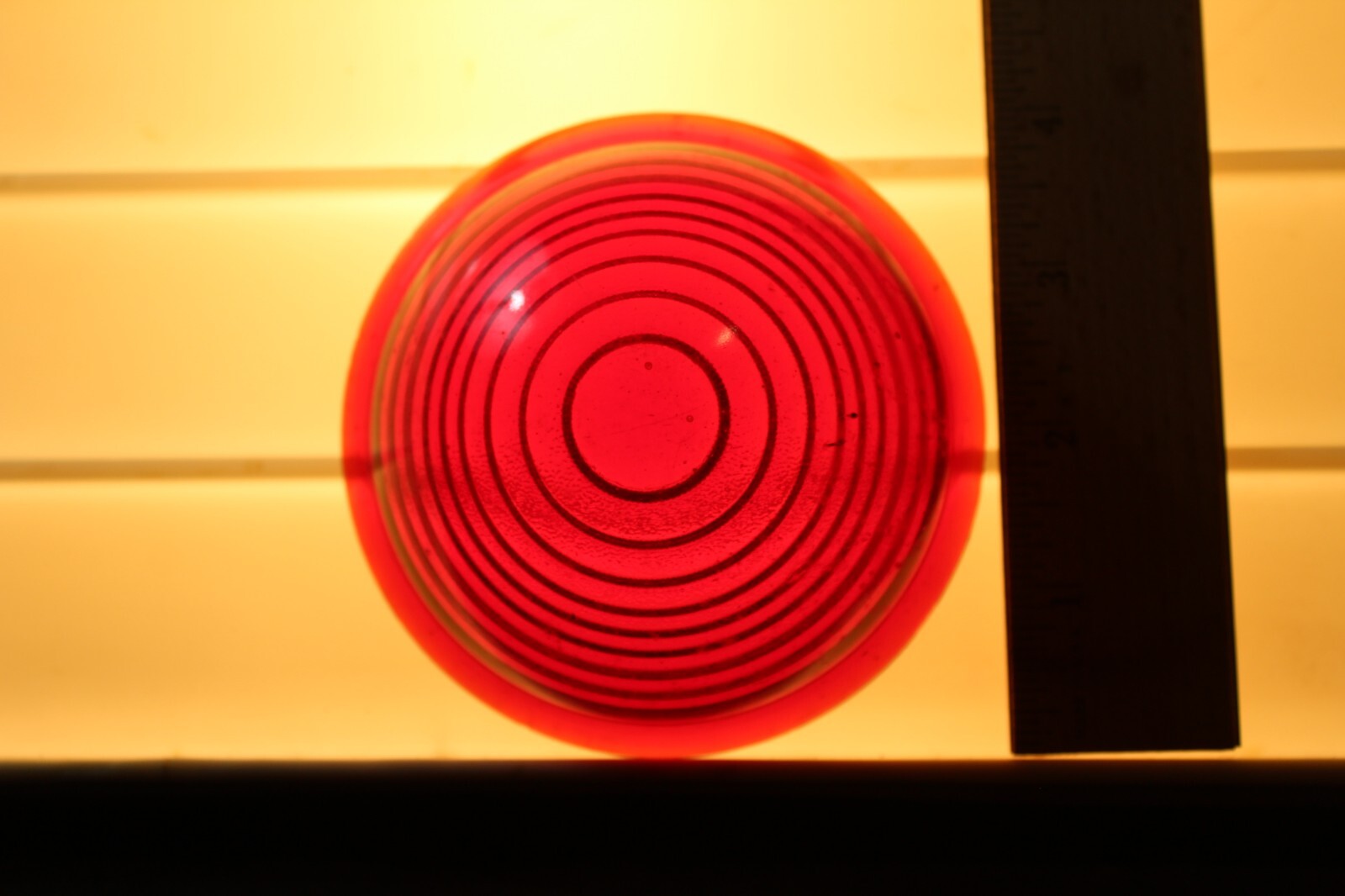 Vintage Keystone ESSCO Glass Railroad Signal Switch Lens 4" w x 1-1/2 ...