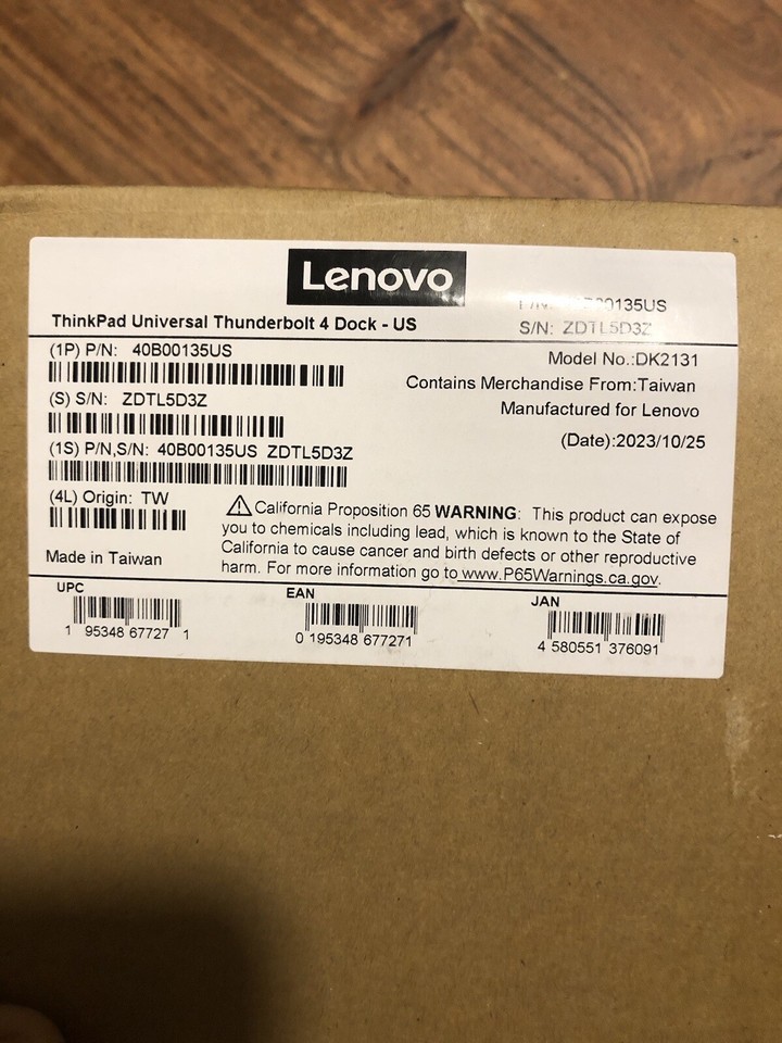 Lenovo Thinkpad Thunderbolt 4 Docking Station - US 40B00135US - Open ...