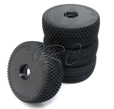 HoBao 1/8 Hyper SS - TIRES (Set of 4 Glued Black Wheels Rims 90029) HB ...