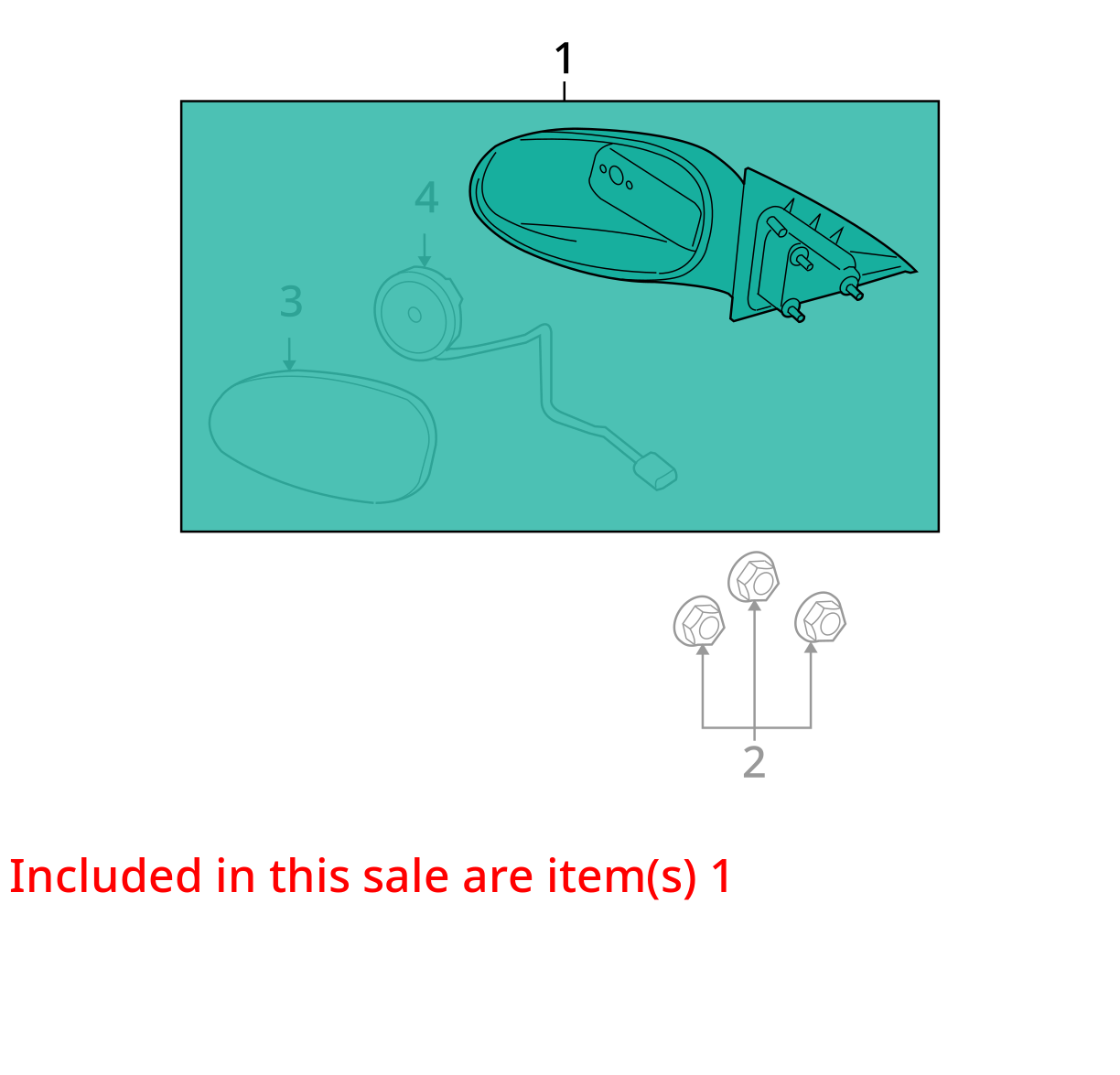 Driver Side View Mirror Power VIN W 4th Digit Limited Fits 07-16 IMPALA ...