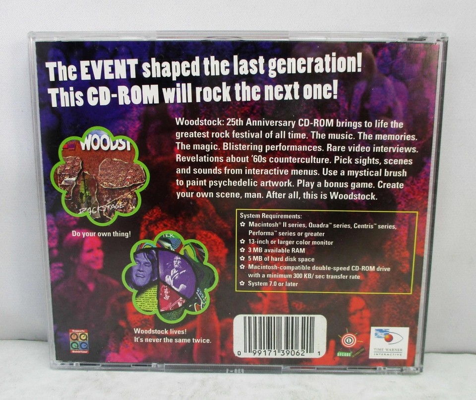 1994 Woodstock: 25th Anniversary Interactive CD-ROM Macintosh - Tested ...