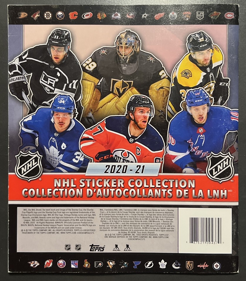 2020-21 Topps NHL Hockey Sticker Album (Includes 10 Stickers) | eBay