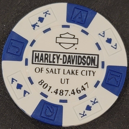 HD OF SALT LAKE CITY - UTAH (White AKQJ) Harley Davidson Poker Chip | eBay