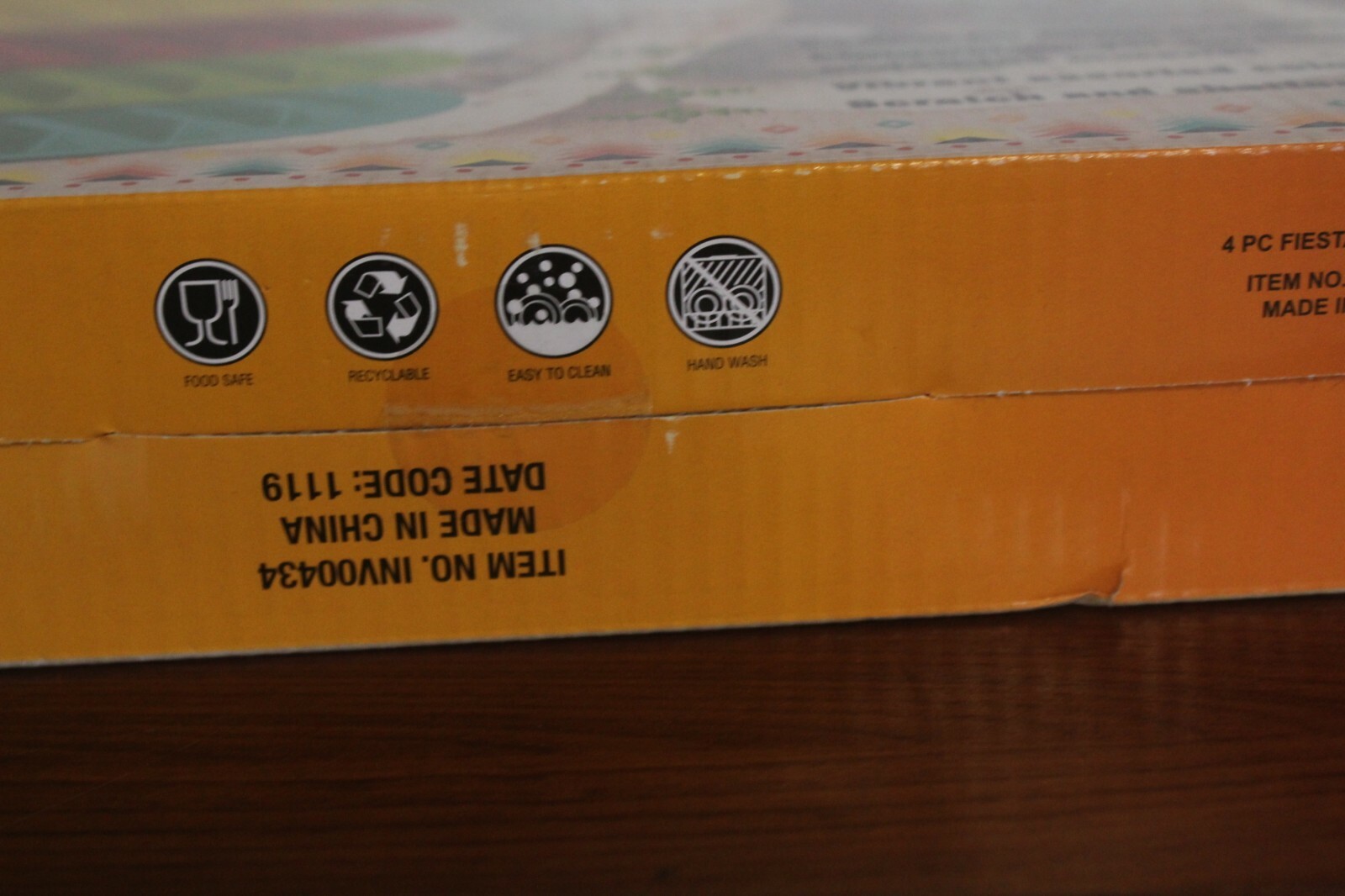 NEW Parini 4 Pc Fiesta Melamine Mexican Food Plate Set Tacos Salsa Dips ...