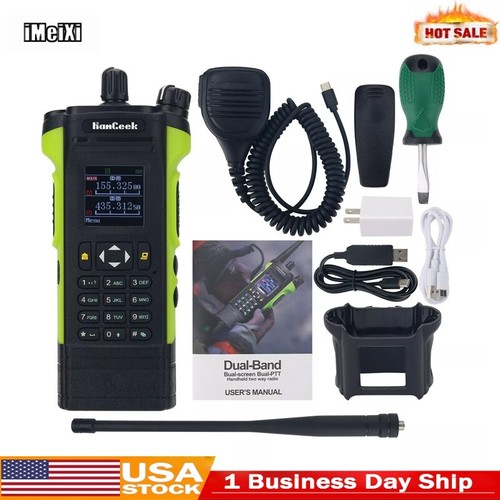 HAMGEEK APX-8000 12W Dual Band Radio Walkie Talkie w/ Mic+Programming ...