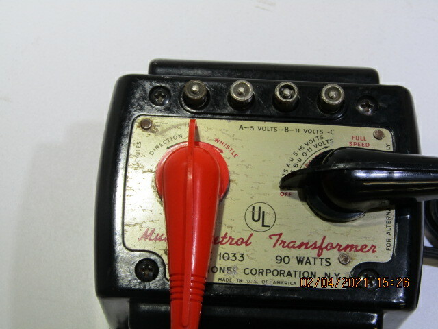 Lionel Multi Control Type 1033 Transformer 90 Watts AC 115 V 60 Cycles ...