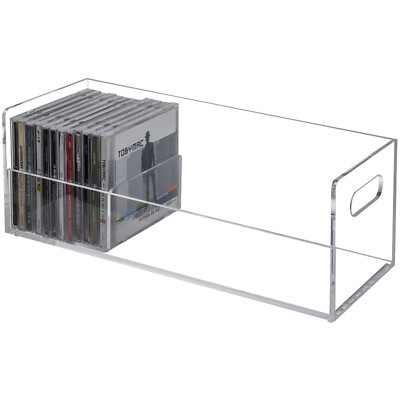 Clear Acrylic Stackable CD Holder Rack, Media Storage Organizer w ...