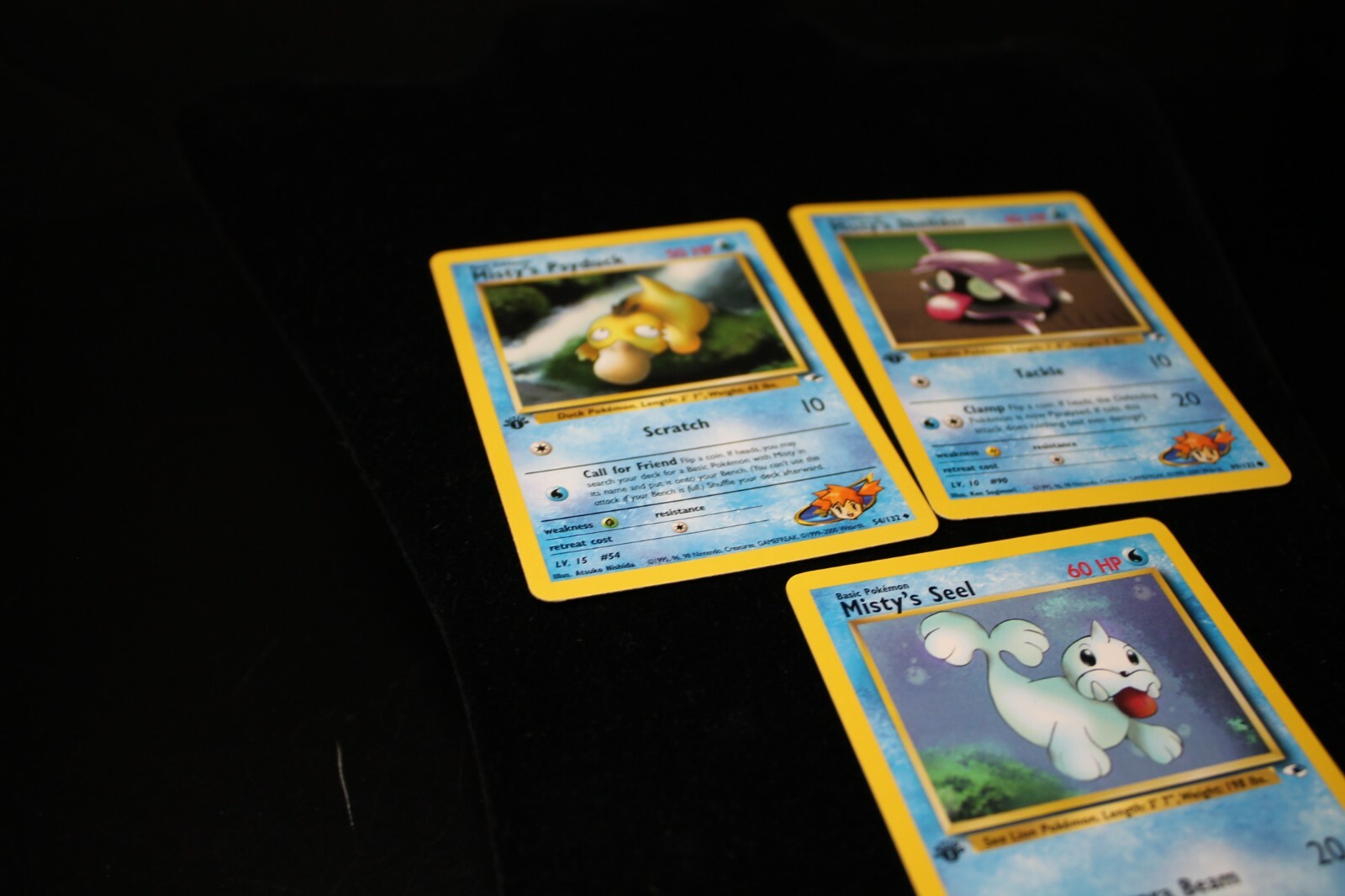 Misty's 1st edition 3 card lot Shellder, Seel, Psyduck WOTC 2000 | eBay