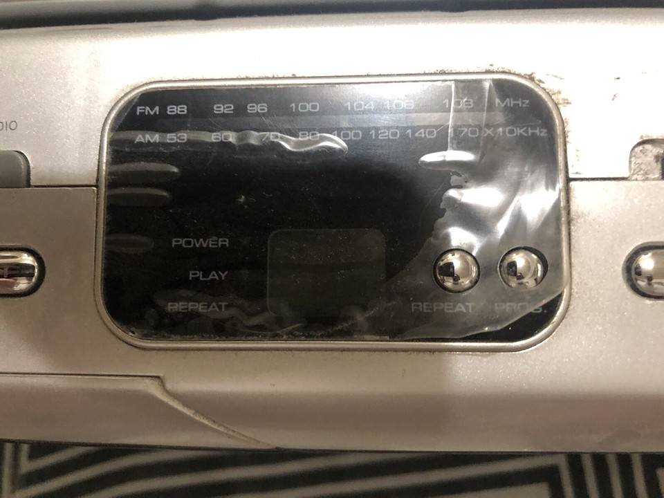 COBY mini music box cd player/AM/FM radio blue and silver | eBay