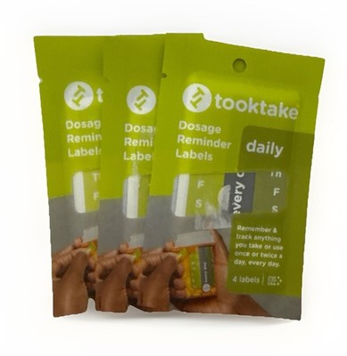 Took Take Dosage Reminder Labels 4 Labels (5 PACK) | eBay