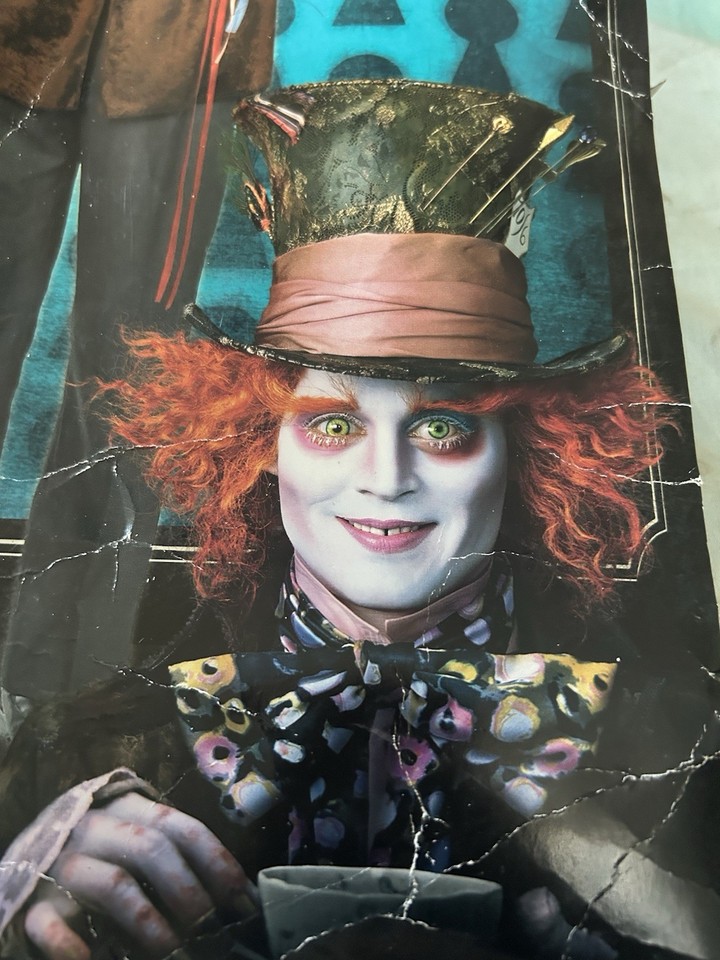 Alice In Wonderland MAD HATTER COSTUME XL 42-46 HAT JACKET/VEST BOW ...