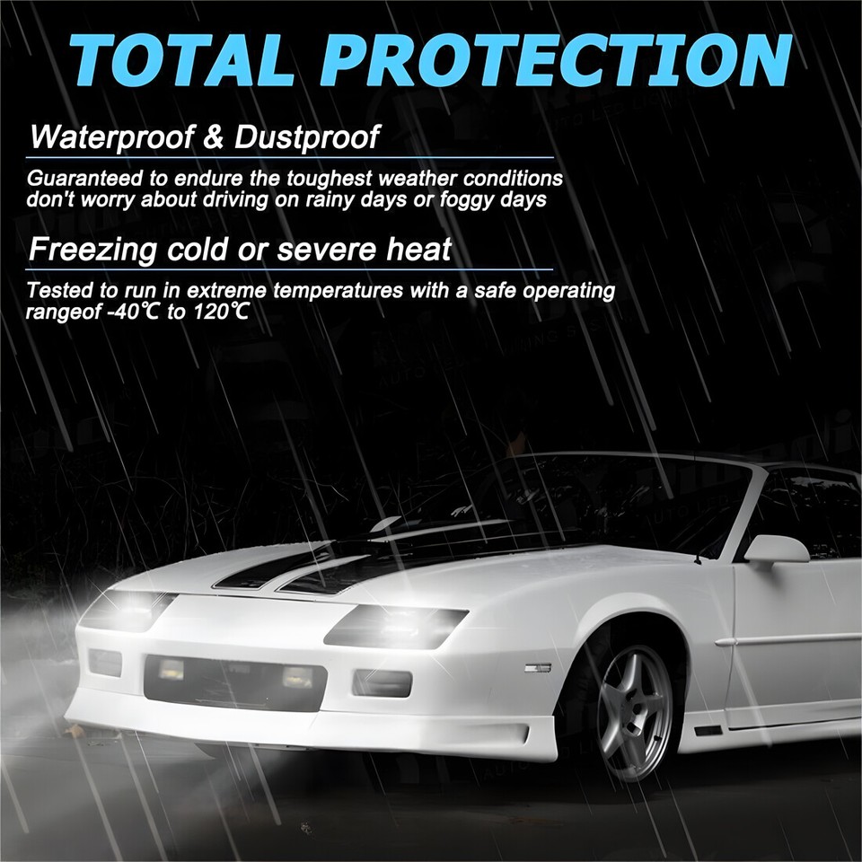 4 x 6" Glass Headlight Lamp Housings Hi / Low Beam Fits H4 LED HID ...