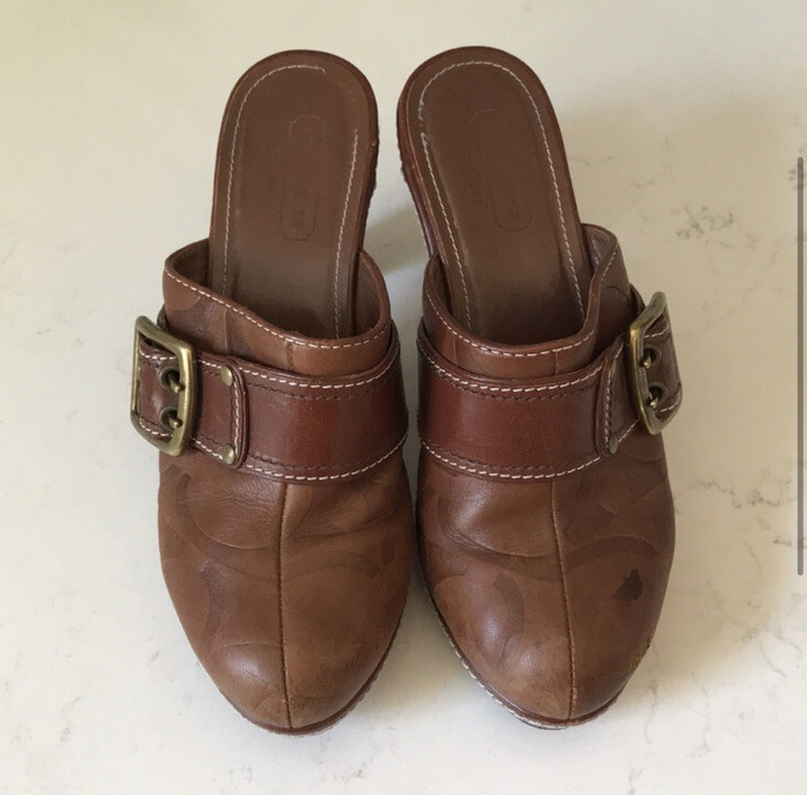 Vintage Coach candace Leather Mule clog - Gem