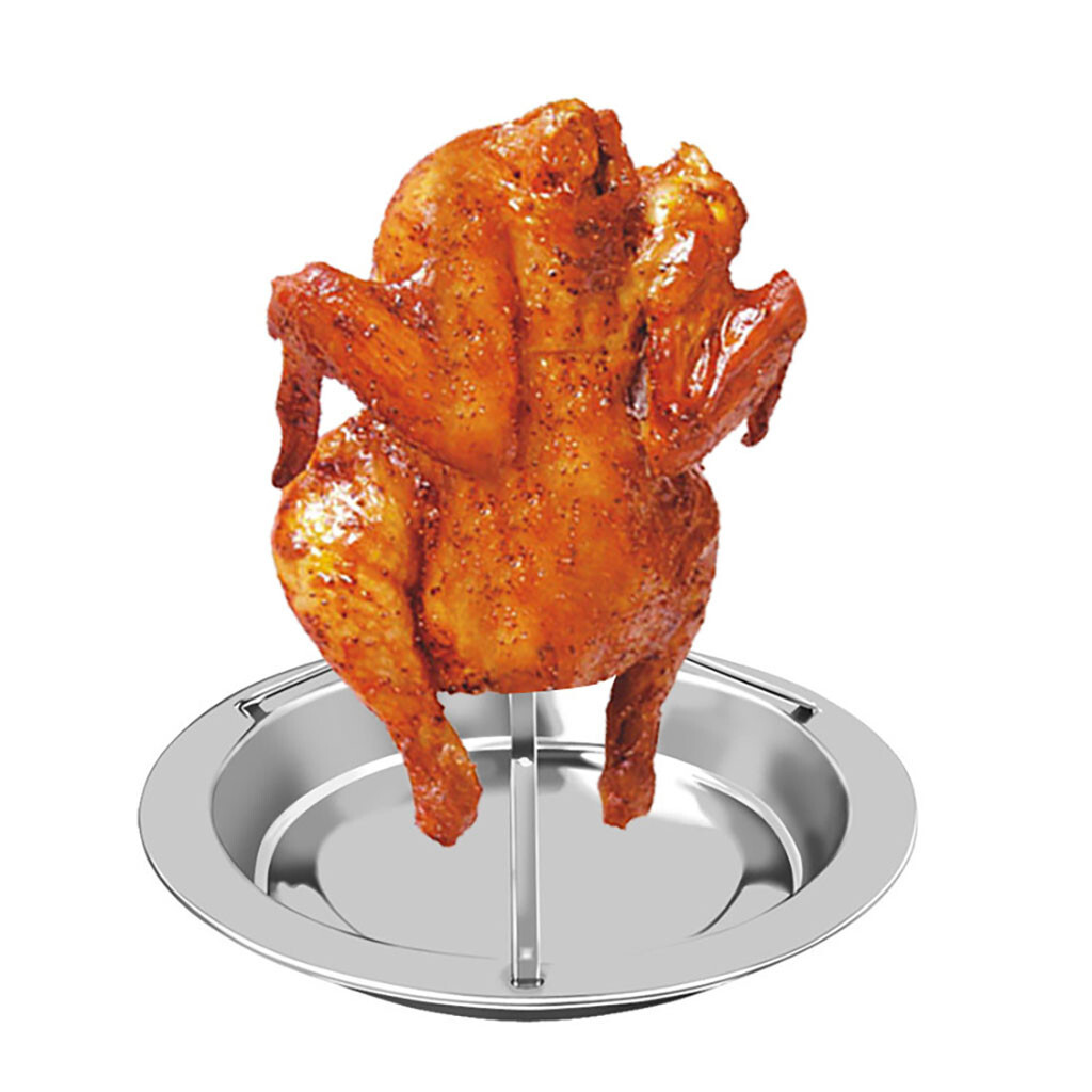 Roast Chicken Holder Stainless Steel Upright Roaster Rack BBQ Stand ...