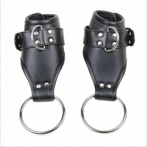 Leather Heavy Hanging Suspension Restraint Cuff Locking Wrist Hands Arm ...