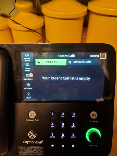 Caption Call 67TB Hearing Impaired Amplified Touch Screen With Cords ...