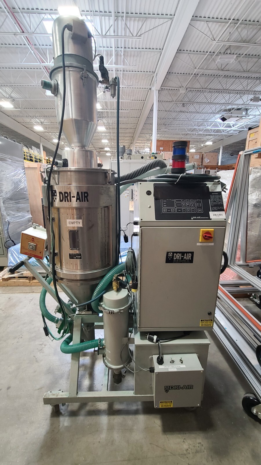 Dri Air HDP-3 Plastics Dryer 100 lb. Hopper RH100 Injection Molding ...