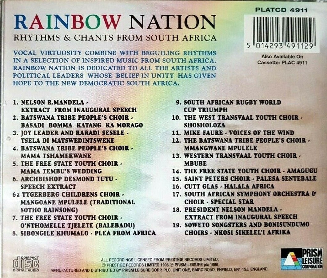 Various - RAINBOW NATION - RHYTHMS & CHANTS FROM SOUTH AFRICA - CD 19 ...