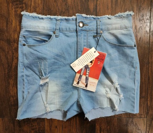 VIP Jeans Women's Light Blue Distressed Cut Off Shorts Size 11/12 ...