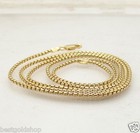 24" 2" Italian Round Box Chain Necklace 14K Yellow Gold Clad Silver 925 ...