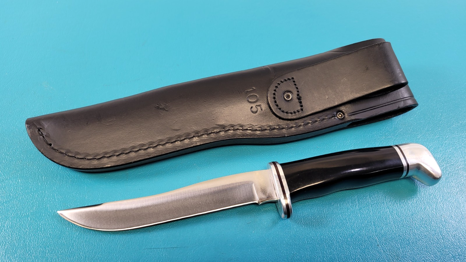 Unused Mint Buck Pathfinder Model No. 105 Hunting Knife + Sheath PRE ...