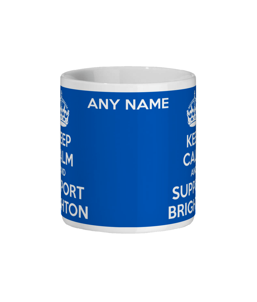 Football Mug Personalised Keep Calm Support Your Team Birthday Gift For ...