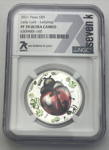 2021 Palau $5 Lady Luck Ladybug PF 70 Ultra Cameo Seven K | eBay