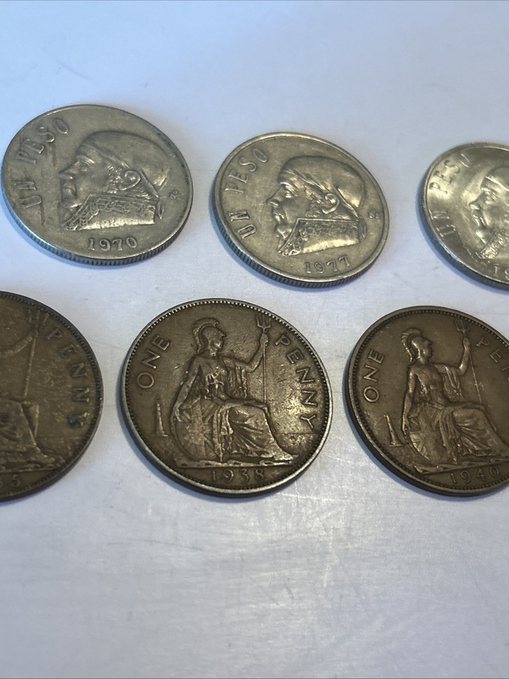 Vintage Mexican Coin Collection Lot - Of 9 Unique Coins from Mexico ...